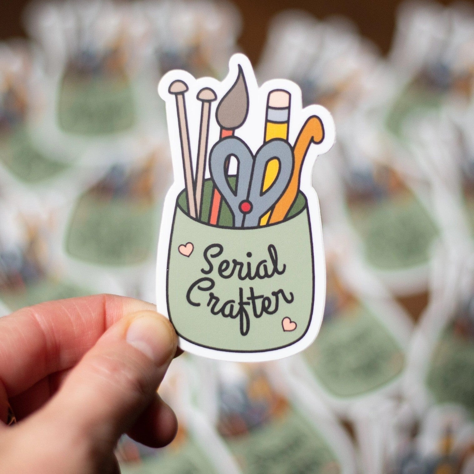 Serial Crafter Sticker | Leading Men Fiber Arts