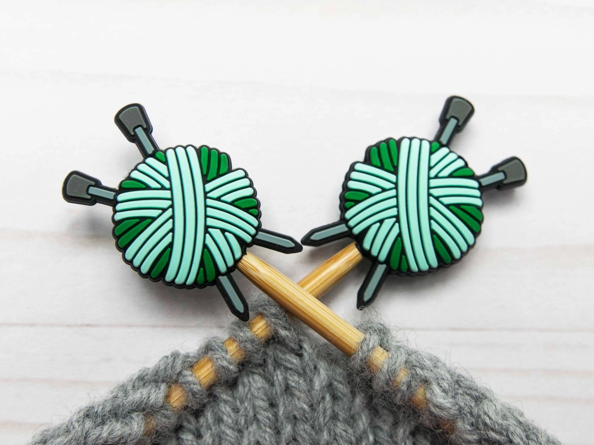 Green Yarn Ball - Stitch Stoppers | Leading Men Fiber Arts